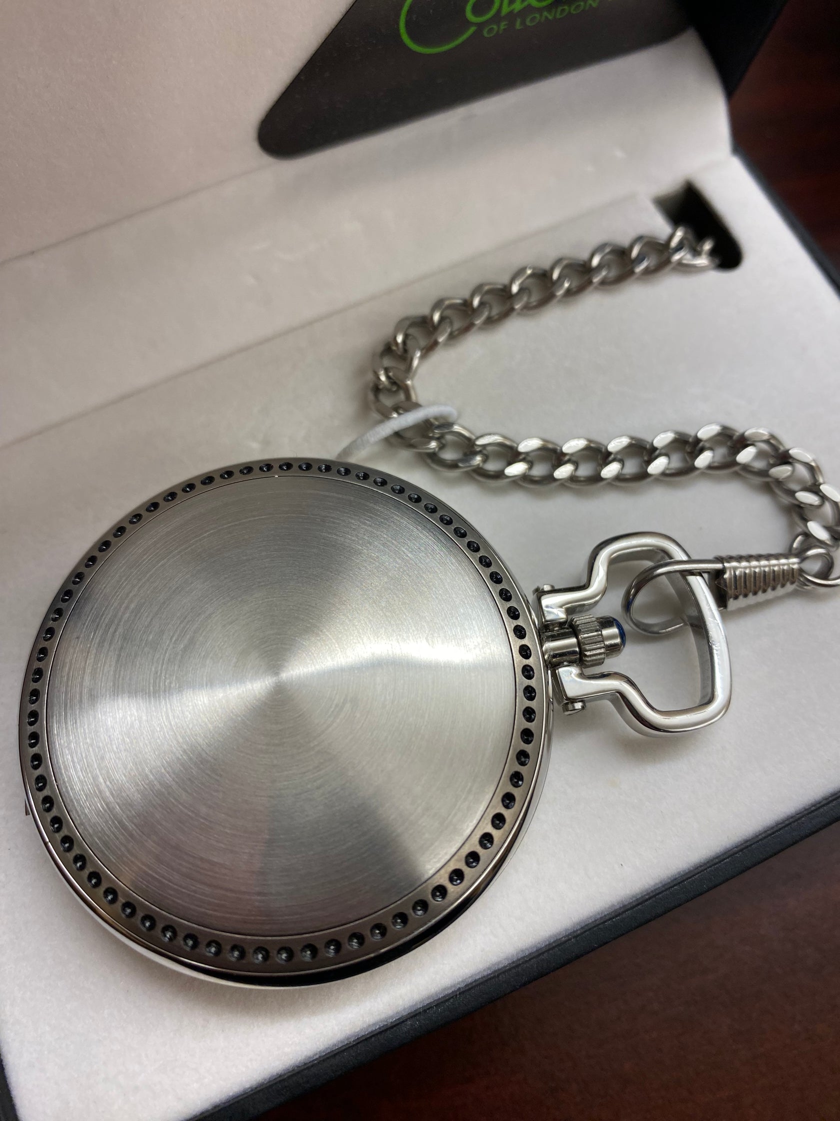 Colibri PW-216, Silver Pocket Watch with Black Face – CoteTimeworks